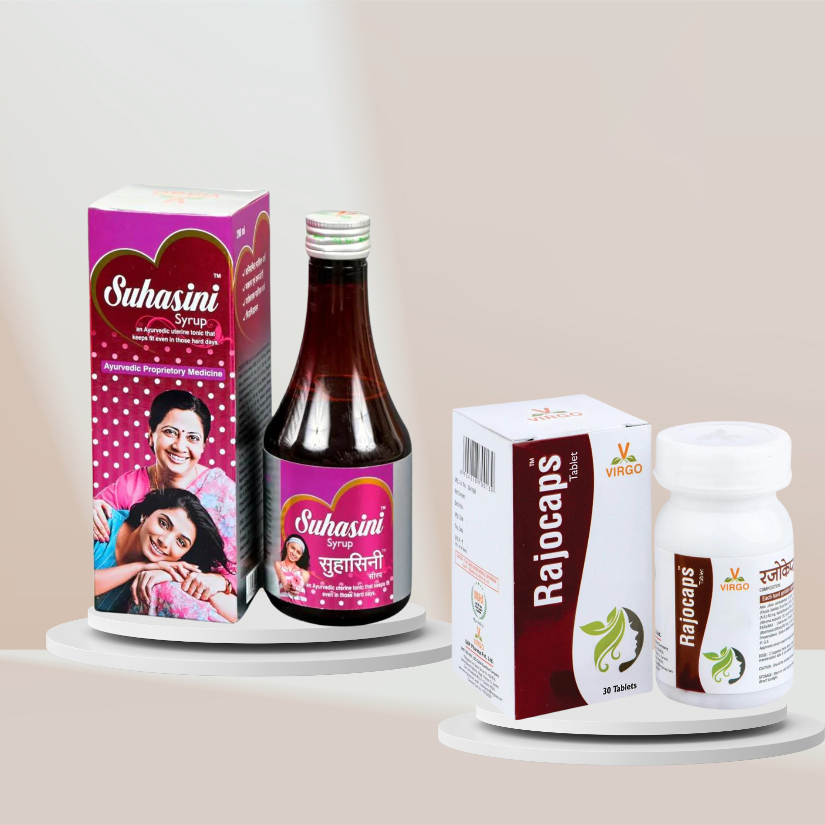 Rajocaps Tablet 30 Tab + Suhasini Syrup 200 ml – Virgo UAP Pharma