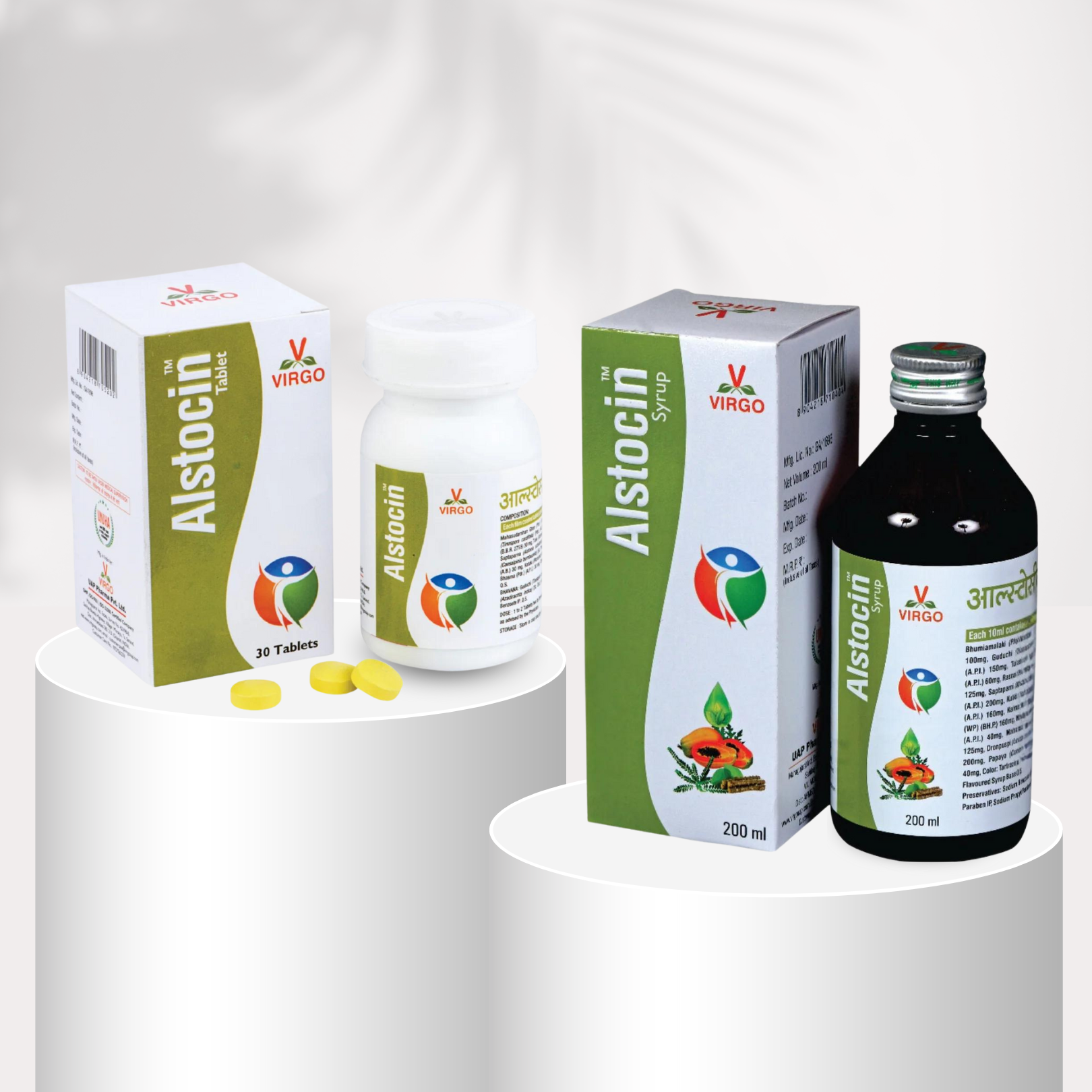 Alstocin Tablet 30 Tab + Alstocin Syrup 200 ml – Virgo UAP Pharma