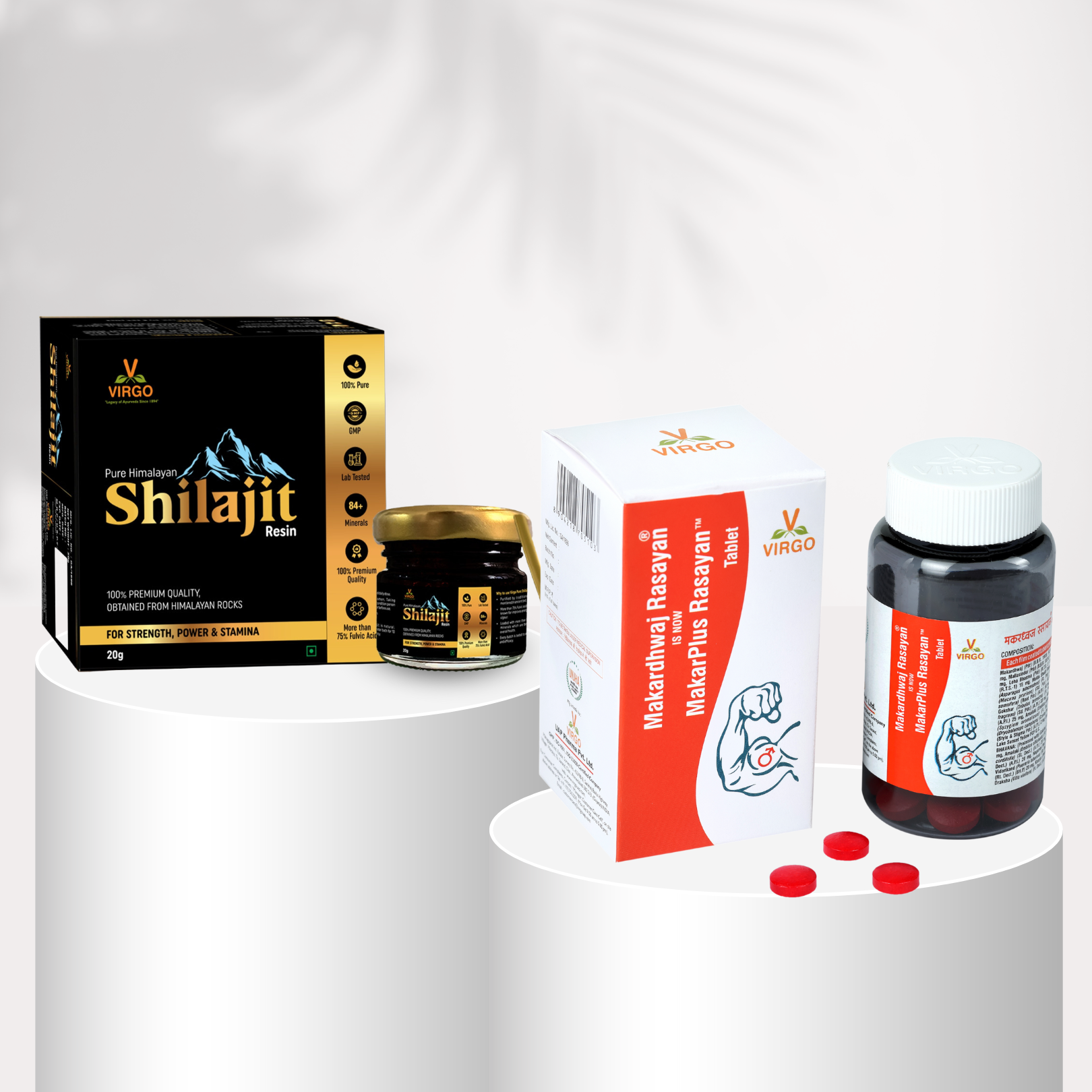 Makarplus Rasayan Tablets 30 Tab + Virgo Shilajit Resin 20 g – Virgo ...