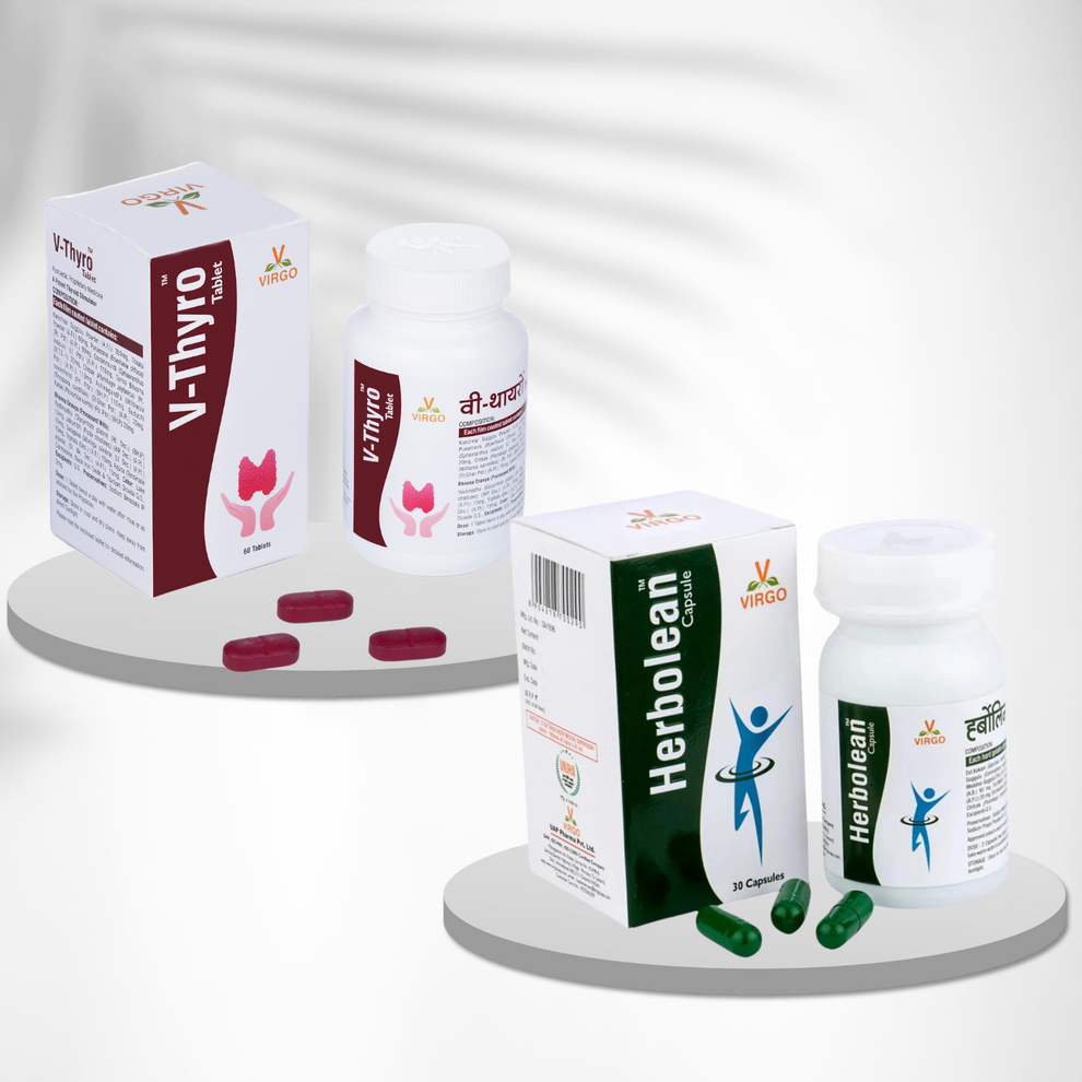 V-Thyro Tablets 60 Tab + Herbolean Capsules 30 Cap – Virgo UAP Pharma