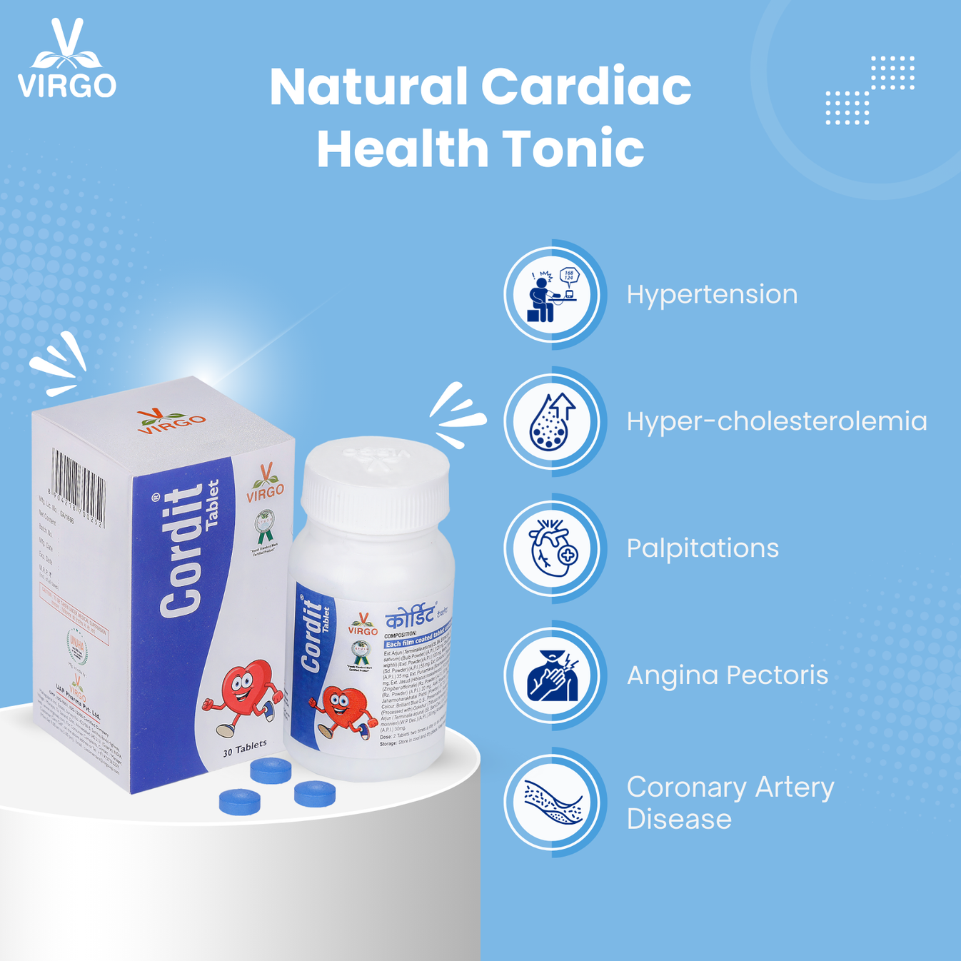Cordit Tablets 30 Tab + Herbolean Capsule 30 Cap – Virgo UAP Pharma